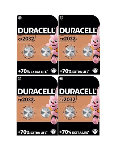 8X Duracell CR 2032 (4 Blister Packs of 2 Batteries) 8 Batteries (DL/C