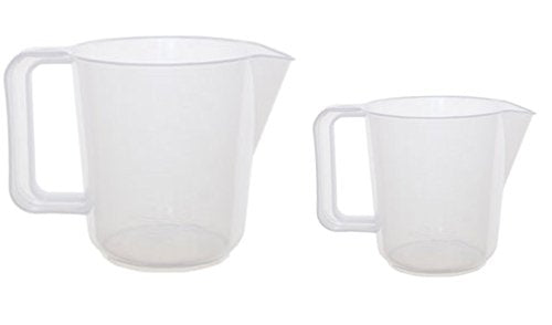 Plastic Kitchen Jugs 500ml & 1000ml Measuring Mixing Preparation 1 & 2