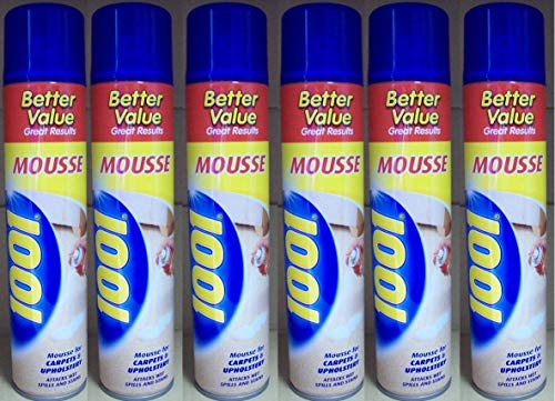 6 x 1001 Carpet Mousse Carpet & Upholstery Stain Remover 350ML